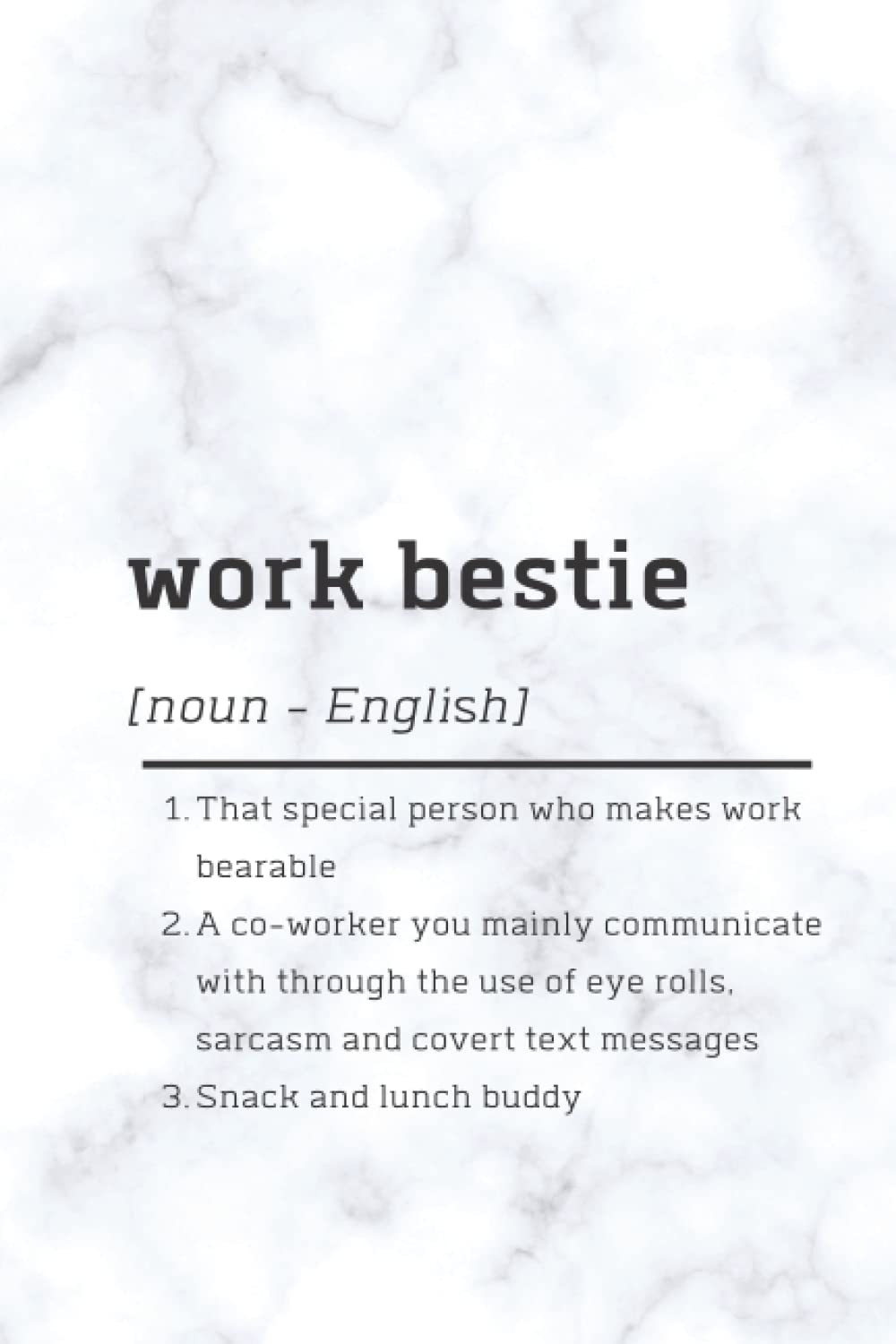 Work Bestie Marble Effect Notebook for Writing, Taking Notes and ...