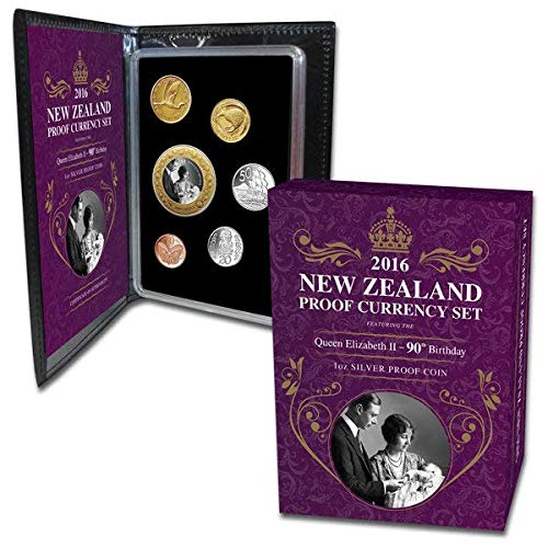 NZ 2016 Annual Proof Coin Set - Queen Elizabeth II - 90th Birthday ...
