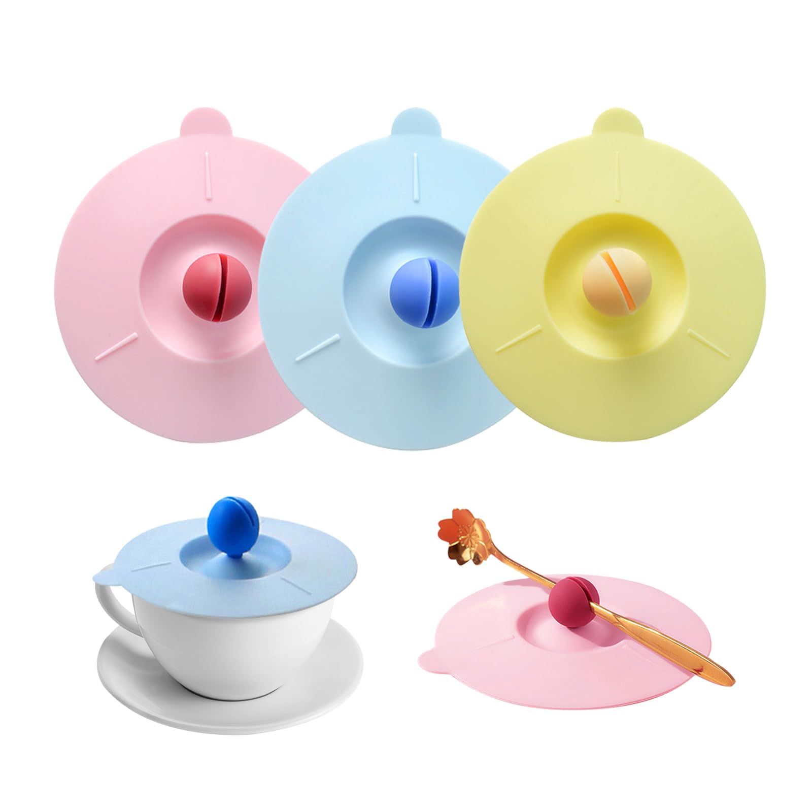 Amazon.com: Generic Geneic Silicone cup covers (Set of 6),Cup covers ...