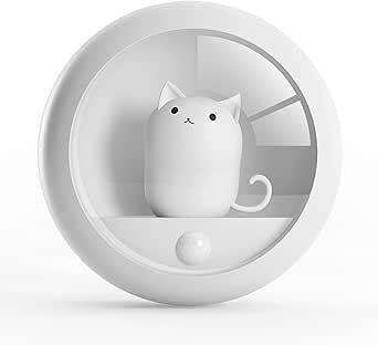 Attivolife Cat Magnetic Motion Sensor Light, Rechargeable Locker Night ...