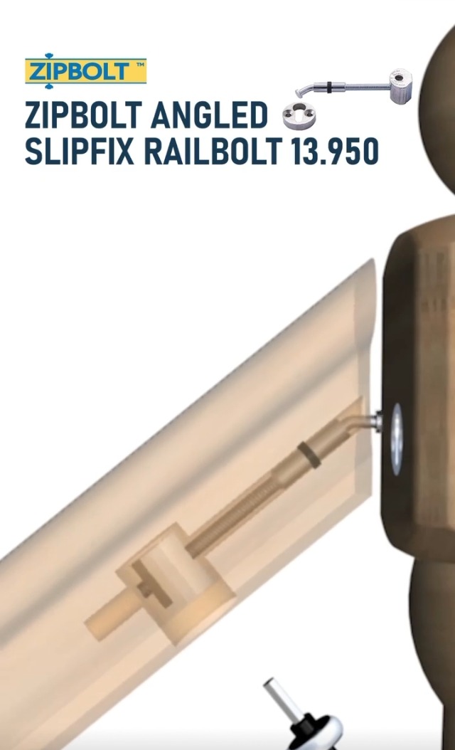 Snapklik.com : Zipbolt 13.960 Angled Slipfix Railbolt Angled Handrail ...