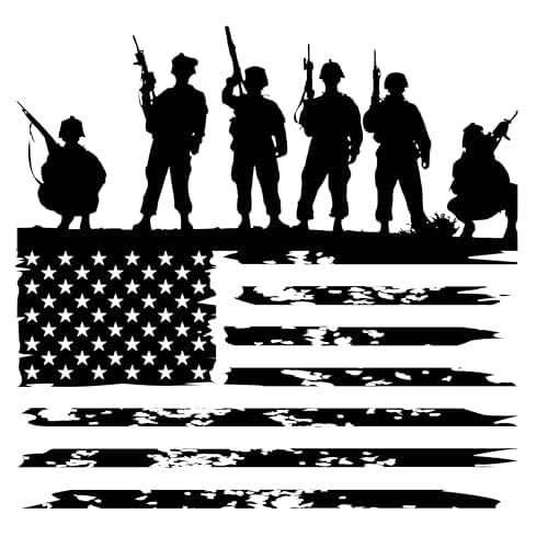 Amazon.com: Military Distressed American Flag Sticker/Army, Air Force ...