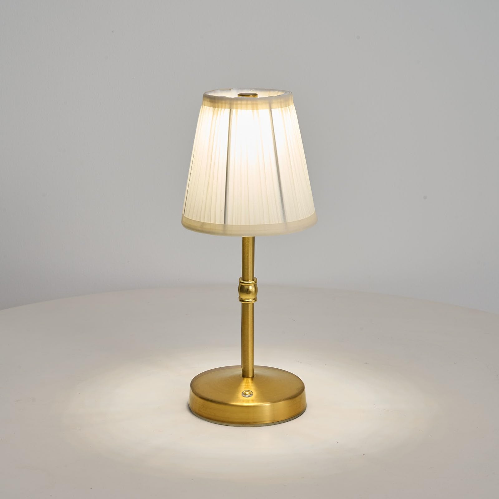 Mini Cordless Brass Lamp,2000mAh Battery Operated Lamp,2 Level of ...