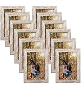 EXYGLO Rustic 6x4 Photo Frames Set of 12, Multiple Picture Frames 6x4 ...