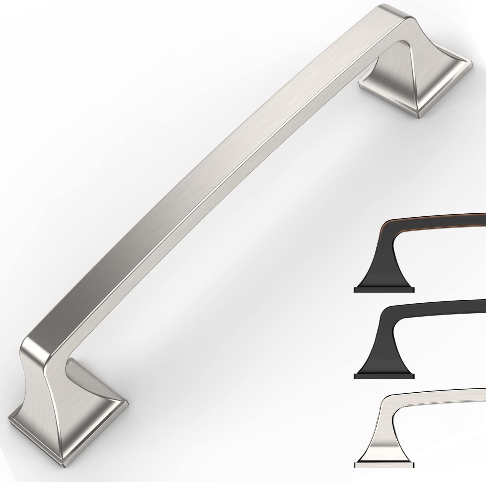 9BUILD 10 Pack 128mm Brushed Satin Nickel Kitchen Cupboard Handles ...