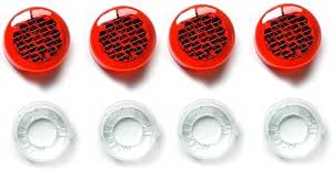 Amazon.com: 4 Red Reflector License Plate Frame Screw Caps & Bolt ...