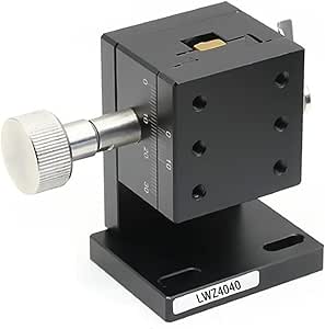 Amazon.co.jp: Sliding Table Z Axis LWZ4040 Dovetail Groove Manual Platform Rack and Pinion Drive ...