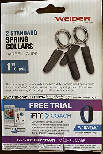 Snapklik.com : Weider Strength Standard Spring Clip Collars Safety Clips