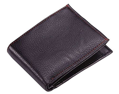 Buy Peridot Credo Blocking LeatherFlapup ID Wallet Black Men's Bi-Fold ...