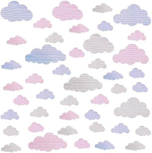 Amazon.com: Cloud Wall Decals Peel and Stick Blend Color Cloud Decor ...