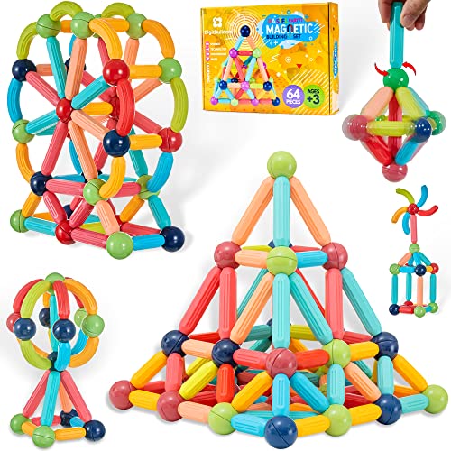 BMAG 46 PCS Magnetic Balls and Rods Set Magnet Building Sticks Blocks ...