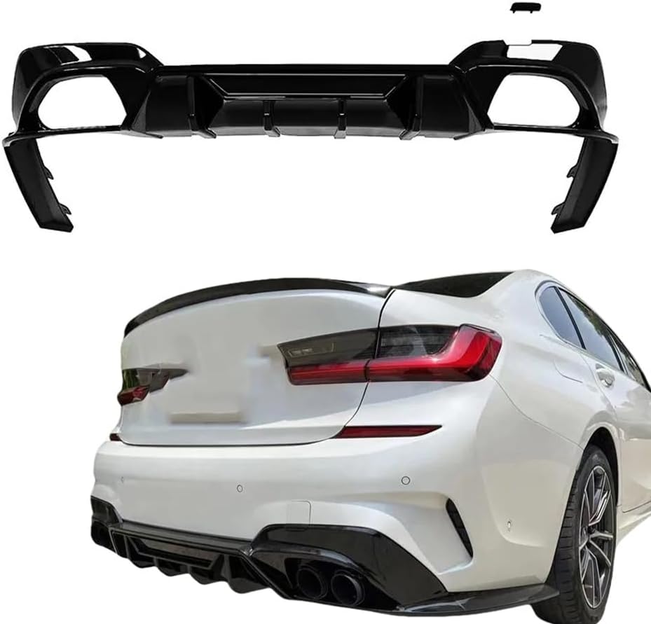 Amazon.com: Rear Bumper Lip Diffuser Compatible with BMW 2019-2022 3 ...