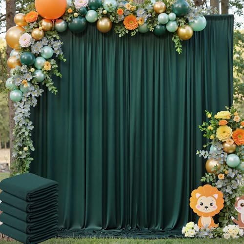 Amazon.com : 20ft x 10ft Wrinkle Free Hunter Green Backdrop Curtain for ...