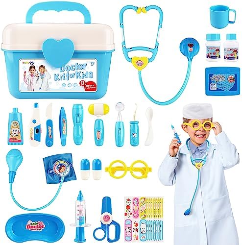 Lehoo Castle Kids Doctor Set, Toy Medical Kits 25 PCS, Pretend Play ...