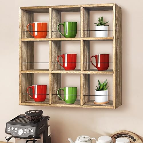 Amazon.com - Kigley Oversize Coffee Mug Display Rack Wooden Display ...