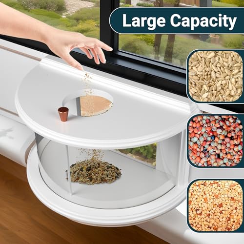 Snapklik.com : Window Bird Feeder, 180Clear View Window Tray Bird ...