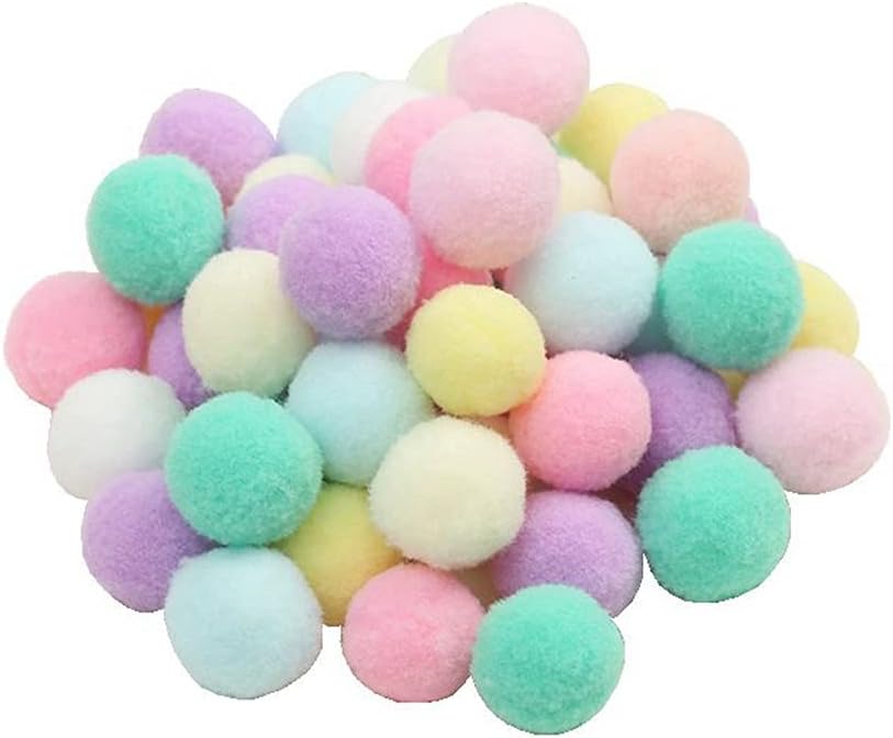 Amazon.com: 100pcs 1 inch Mix Colorful Craft Pom Poms Balls for Hobby ...