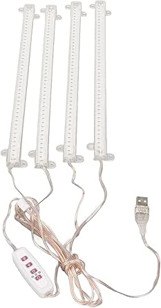 Amazon.com: Pissente LED Grow Light with Full Spectrum, 4 Tubes ...