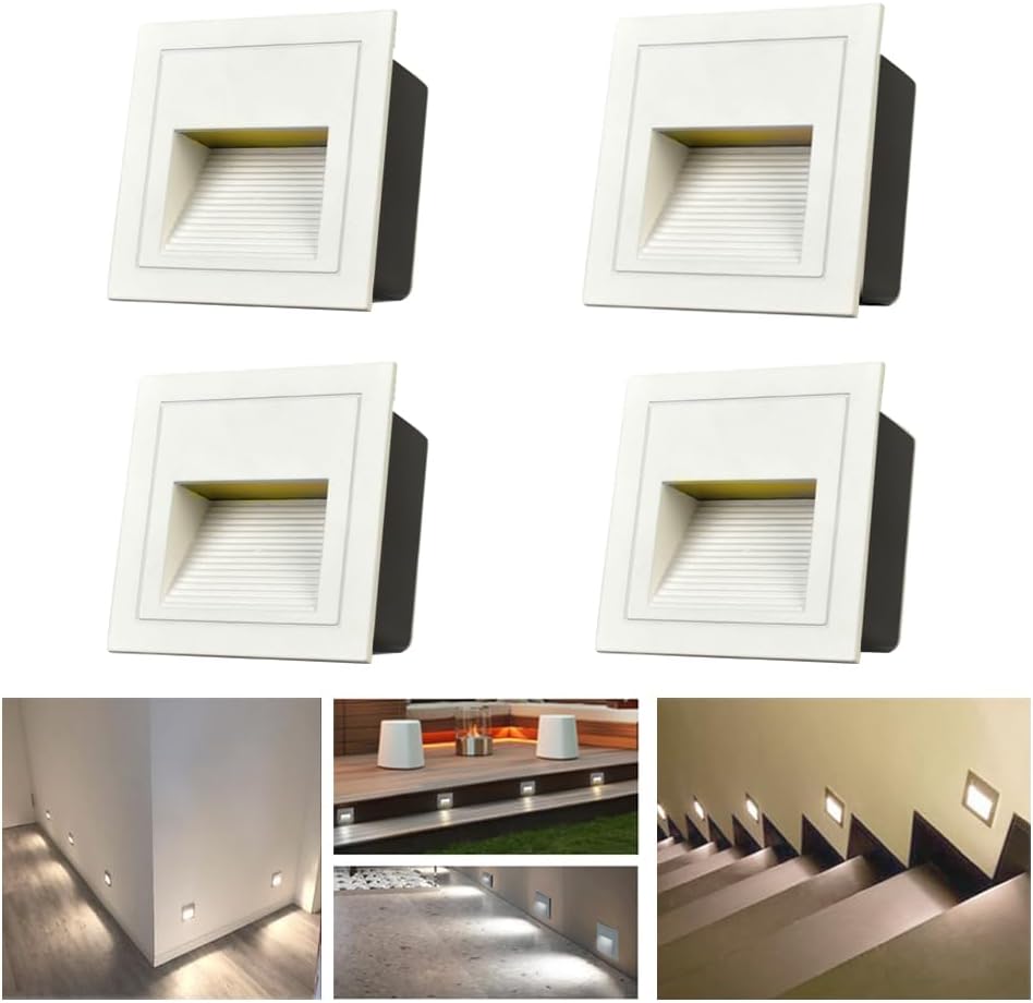 Arotelicht Paquete de 4 luces LED empotrables de 3 W 85-230 V, luz ...