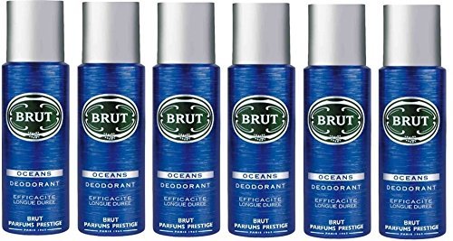 Amazon.com : Brut Deodorant Body Spray Ocean 200ml SIX PACK by Brut ...