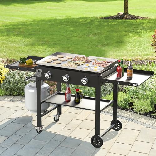 SKOK Foldable Gas Griddle-31.5 Inch Outdoor Propane Griddle, Portable ...