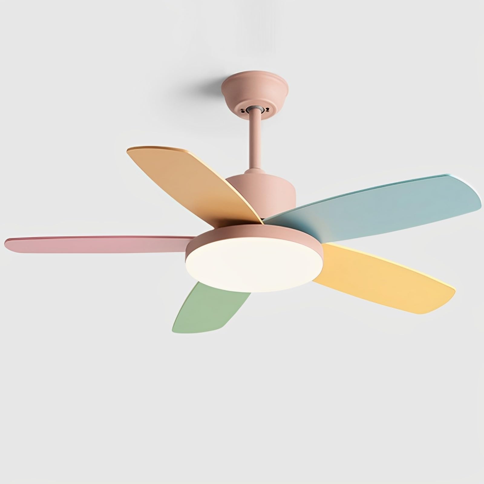 Amazon.com: IBalody Kids Pink Ceiling Fan with Light 36in Colorful ...