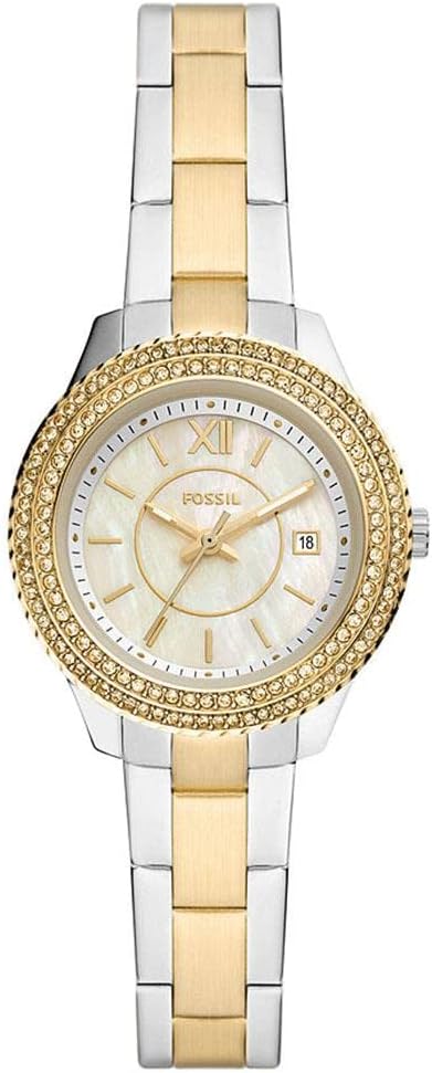 Fossil Uhr für Damen Stella, QuarzMultifunktionswerk, 38 mm braunes ...