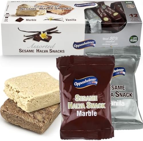 Amazon.com : Assorted Sesame Halva Snacks Vanilla and Marble Flavors ...