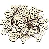 100pcs Wooden Numbers - Mini Wooden Numbers 0-9,15MM,Unfinished,for ...