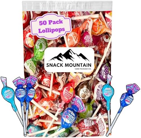 Amazon.com : Snack Mountain Mini Lollipops Individually Wrapped, 50 ...