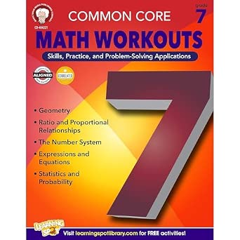 Amazon.com: Mark Twain Media | Common Core Math Workouts Workbook | 7th ...