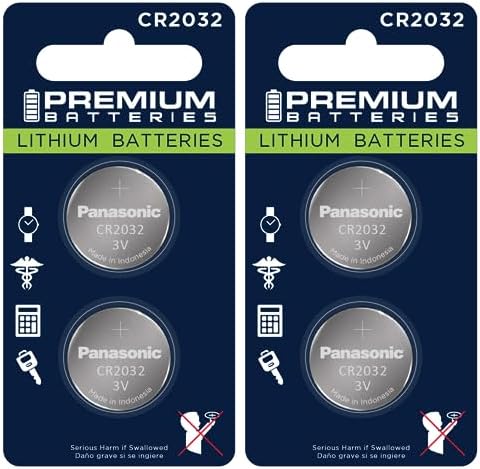 Amazon.com: Premium Panasonic CR2032 Lithium 3V Coin Cell - Japanese ...