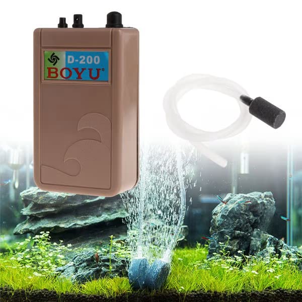 Boyu D-200 Single Output Aquarium Oxygen Fish Tank Battery Portable ...
