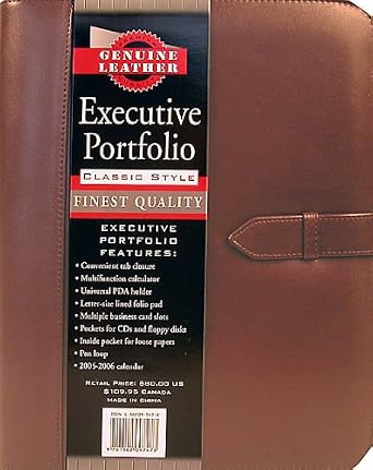 Leather Burgundy Executive Portfolio: Various: 9781582097473: Amazon ...
