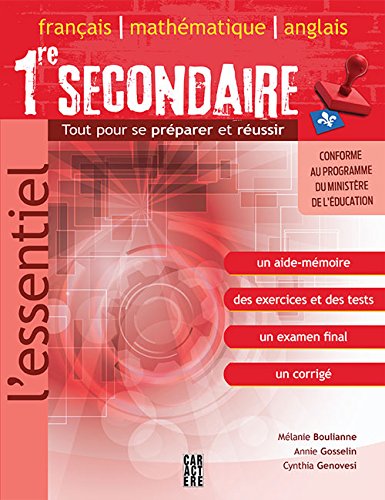 L'Essentiel 1re secondaire : Annie Gosselin, Cynthia Genovesi, Mélanie Boulianne: Amazon.ca: Livres