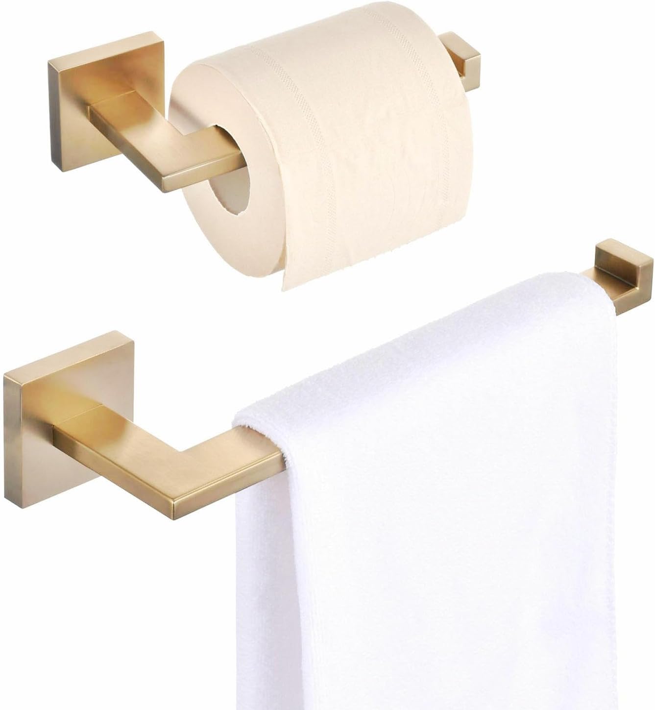 Amazon.com: Brushed Gold Toilet Paper Holder Hand Towel Holder, SHUNLI ...