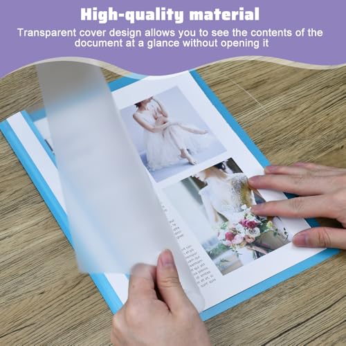 VCRANONR 30 Pcs A4 Project Folders, A4 Display Book, Clear Plastic ...