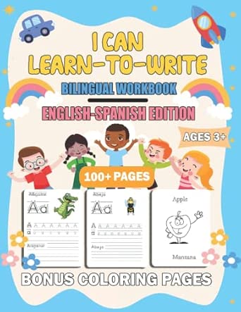 I Can Learn To Write! Bilingual Workbook: Spanish English Edition ...