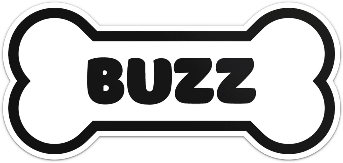 Amazon.com - Buzz Dog Name Sticker - Waterproof Vinyl Decal for Car ...