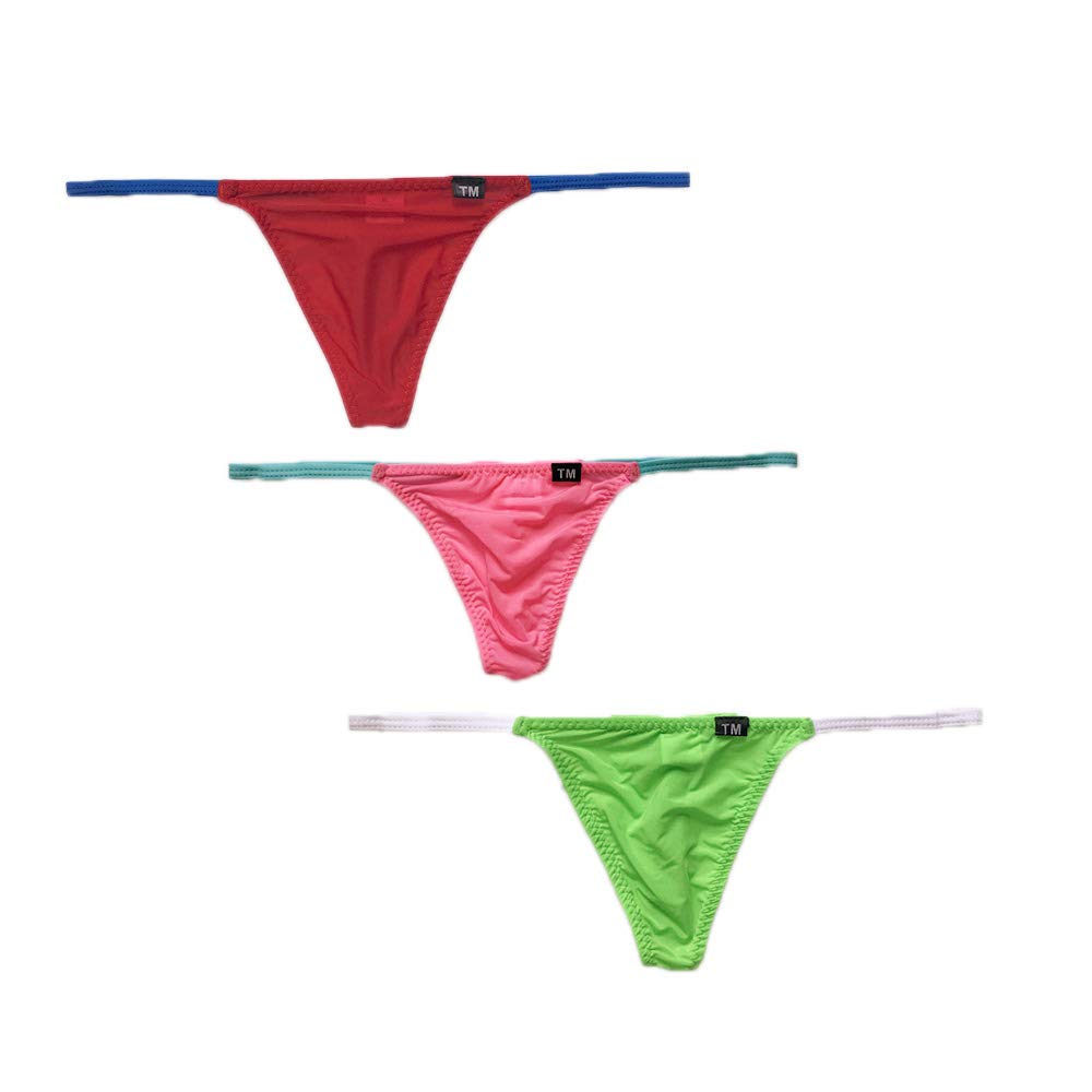 ADAHOP Men's Thong Undie Underwear Sexy Low Rise Pouch Brief at Amazon ...