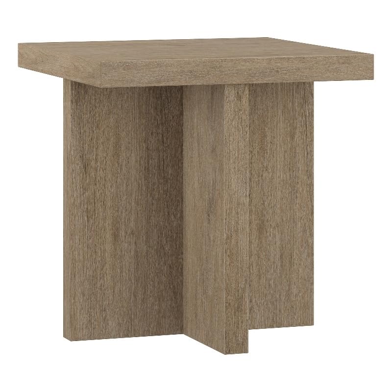 Henn&Hart 22" Antiqued Gray Oak MDF Side Table