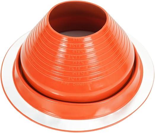 RXQNN #6 Metal Pipe Roof Flashing Boot Fit Pipe OD 5" to 9",High Temp ...