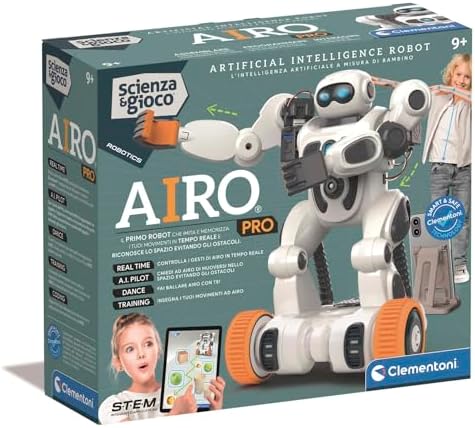 Clementoni Scienza e Gioco Robotics - AIRO PRO, Robot da Assemblare, Bambini 9+ Anni, con APP ...