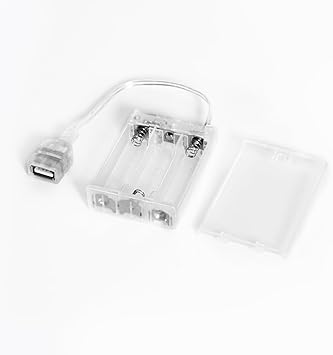 Cjgyz Battery Pack for LED Neon Signs, 3AA Transparent Case, 5V Power ...