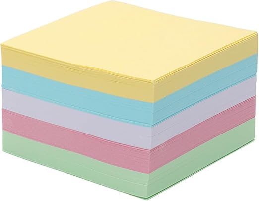 Amazon.com : Mogoostry Non-Stick Note Cube 500 Sheets Non-Sticky Notes ...