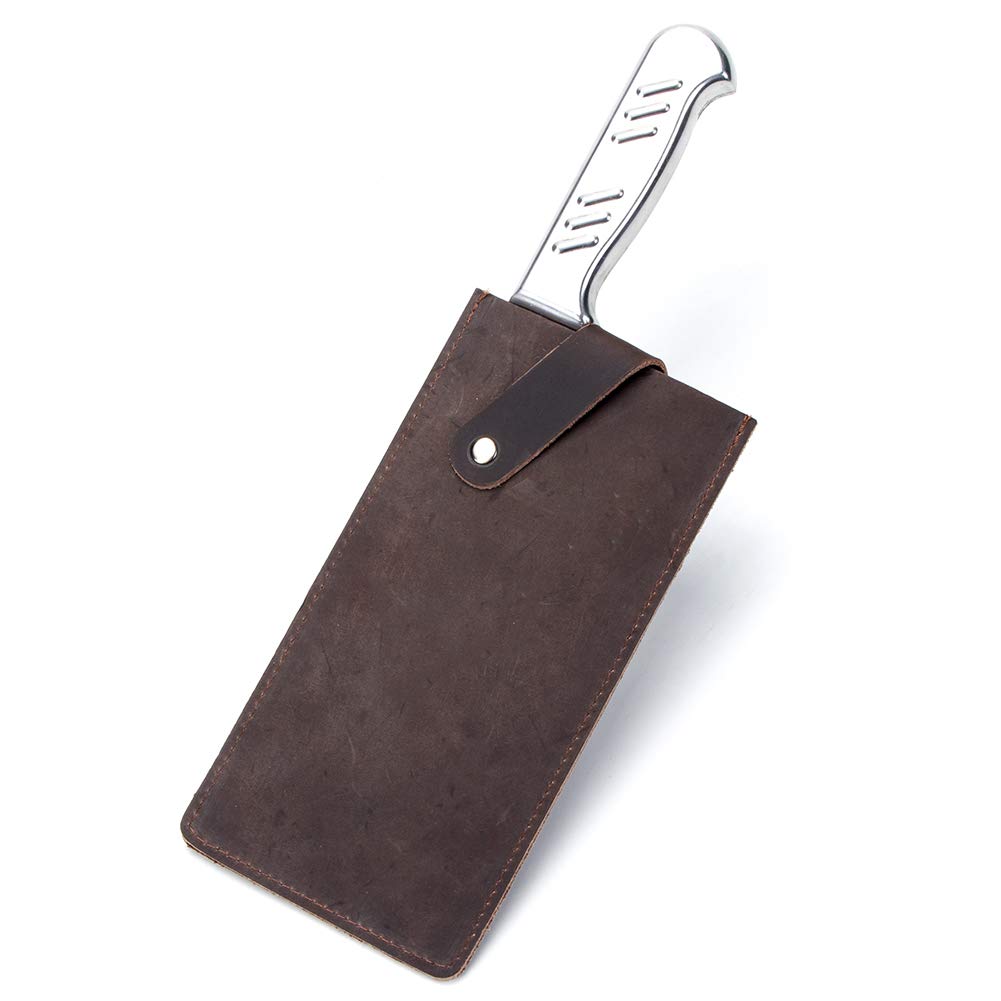 Amazon.com: Crazy Horse Leather Knife Sheath, Universal Meat Cleaver ...