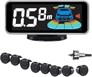 JQVDE Parking Sensors Kit Reverse Backup Radar System Rear and Front ...