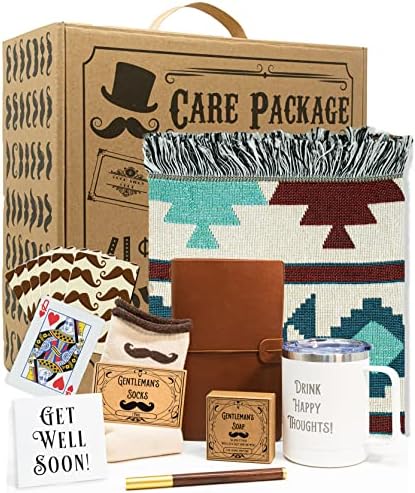 Amazon.com: Get Well Soon Gift Basket Men | Care Package For Men ...