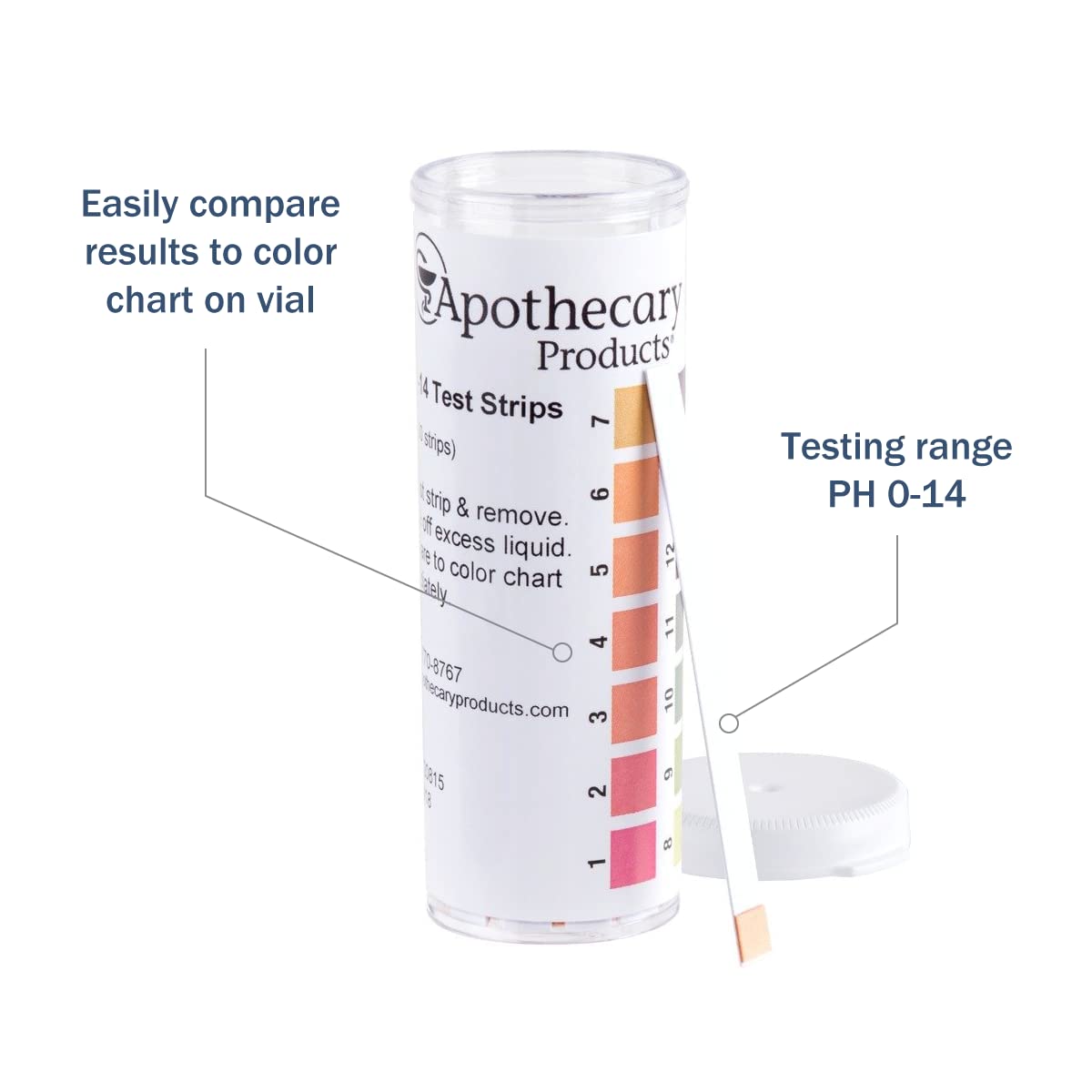 Snapklik.com : Apothecary Products Universal pH Test Strips, pH Tester ...