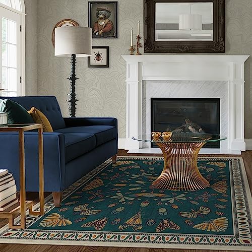 Amazon.com: RUGGABLE x Iris Apfel Machine Washable Modern Area Rug ...